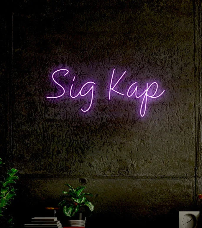Sig Kap LED Neon Script Sign w/ Dimmer | Dorm Decor Wall Art | Gifts ...