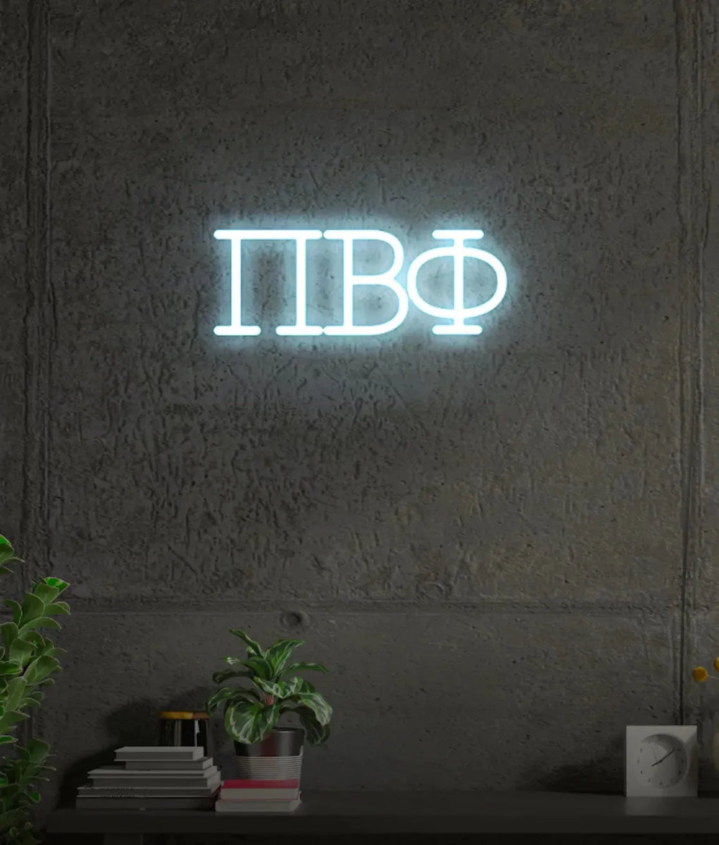 Pi Beta Phi Greek Letters LED Neon Sign w/ Dimmer | Pi Phi – Campus ...