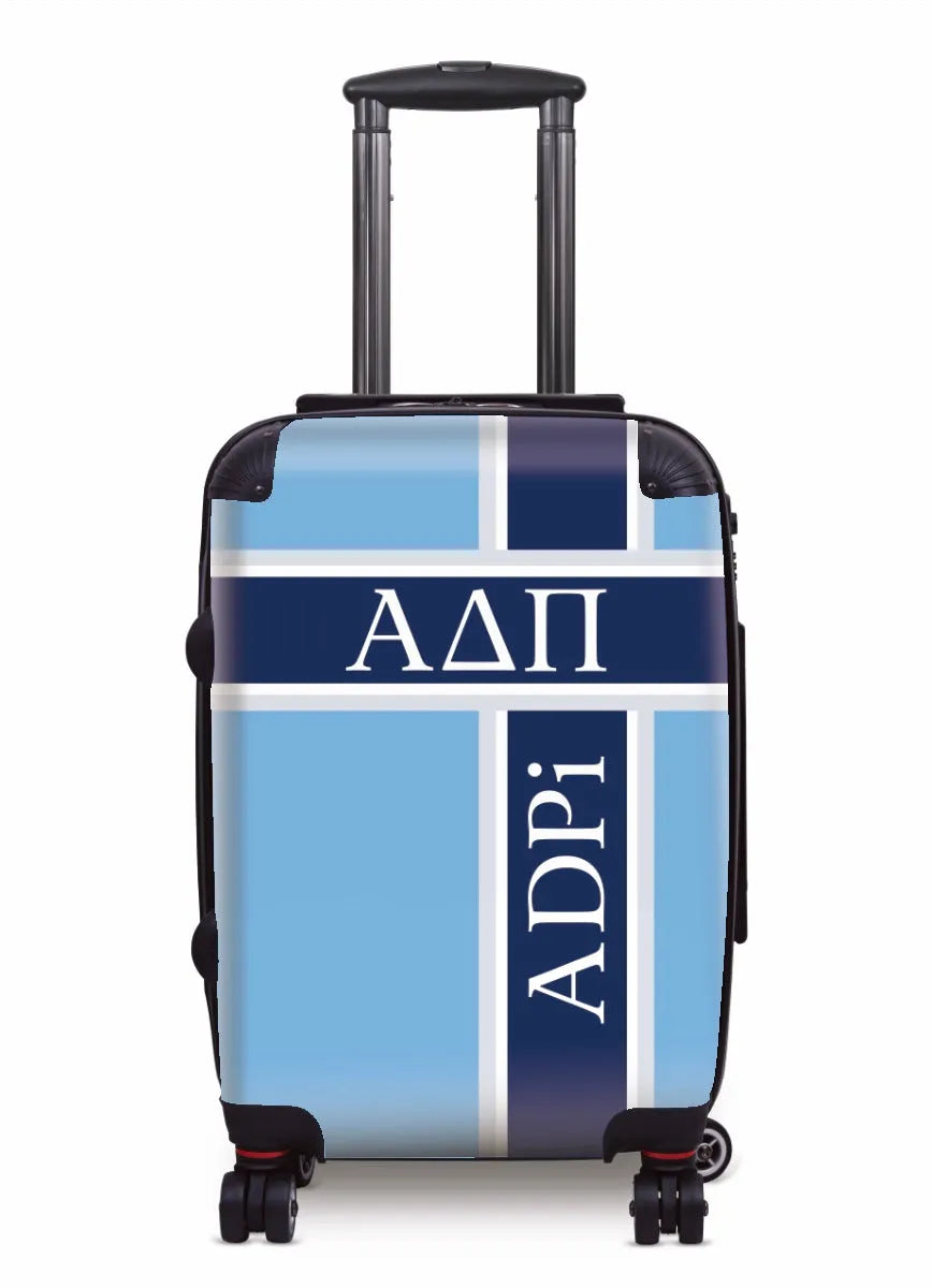 Alpha Delta Pi Carry-on Suitcase - Cross Stripes – Campus Greek Fit