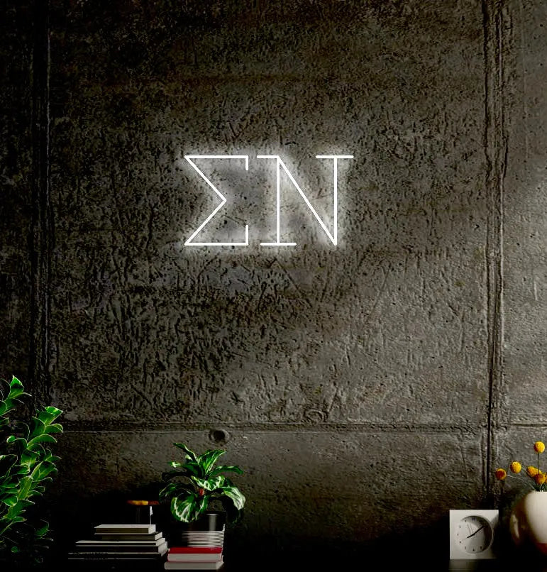 Sigma Nu Greek Letters LED Neon Sign w/ Dimmer | Dorm Decor